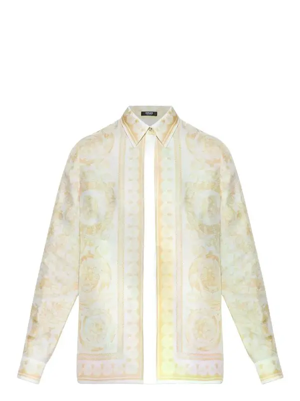 Versace Barocco-print Shirt - White