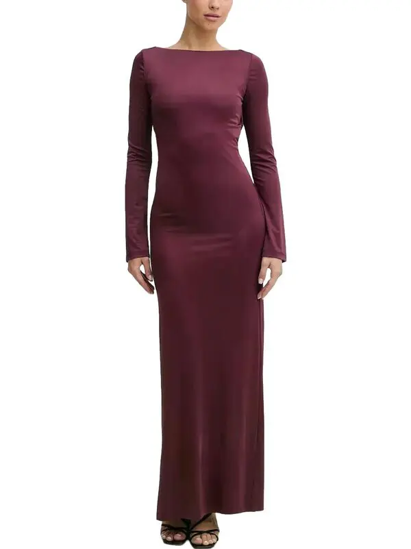 Hugo Long-sleeve Maxi Dress - Red