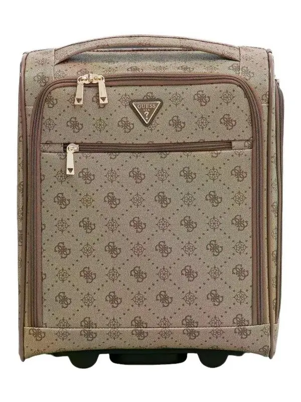 Guess Monogram Zip Luggage - Neutrals