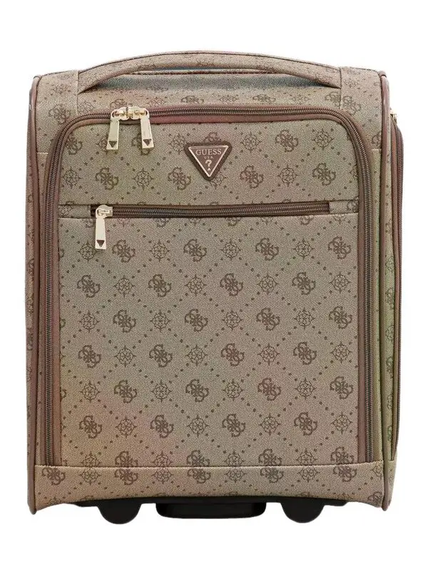 Guess Monogram Zip Luggage - Neutrals