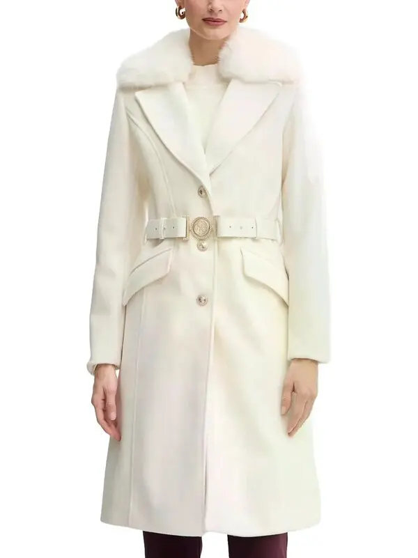 Guess Belted Coat - White