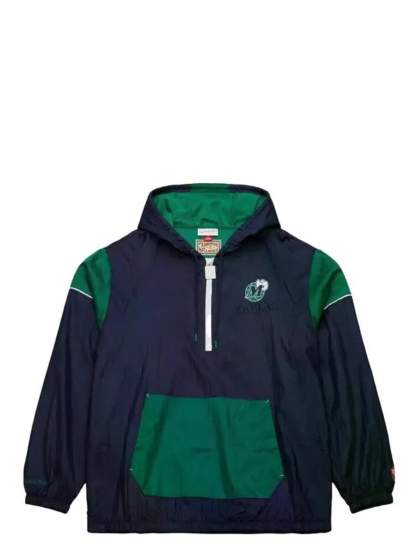 Mitchell & Ness Dallas Mavericks Team Og 3.0 Half-zip Jacket - Blue