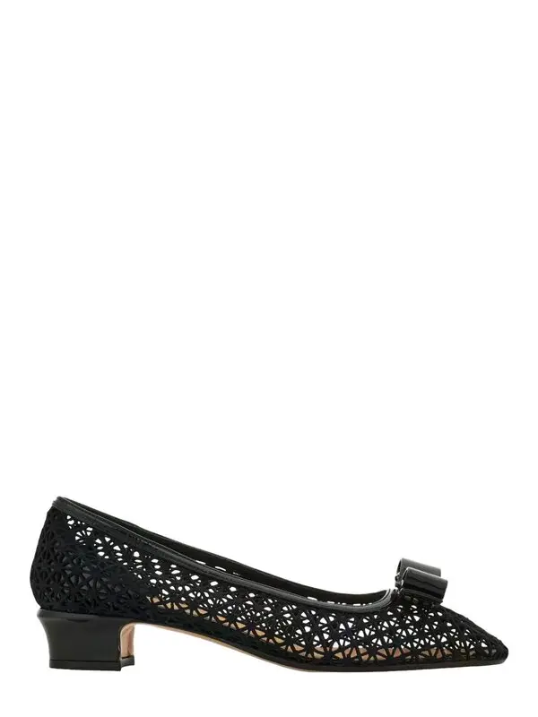 FERRAGAMO 30mm Vara Bow-detail Pumps - Black