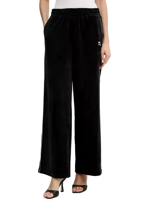 Karl Lagerfeld Stripe-detail Trousers - Black
