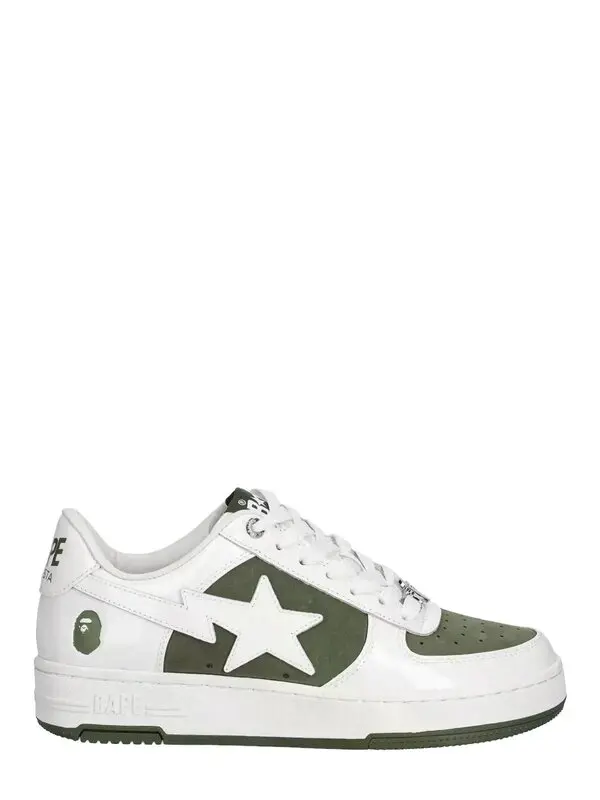 A BATHING APE Sta #6 L Panelled Sneakers - White