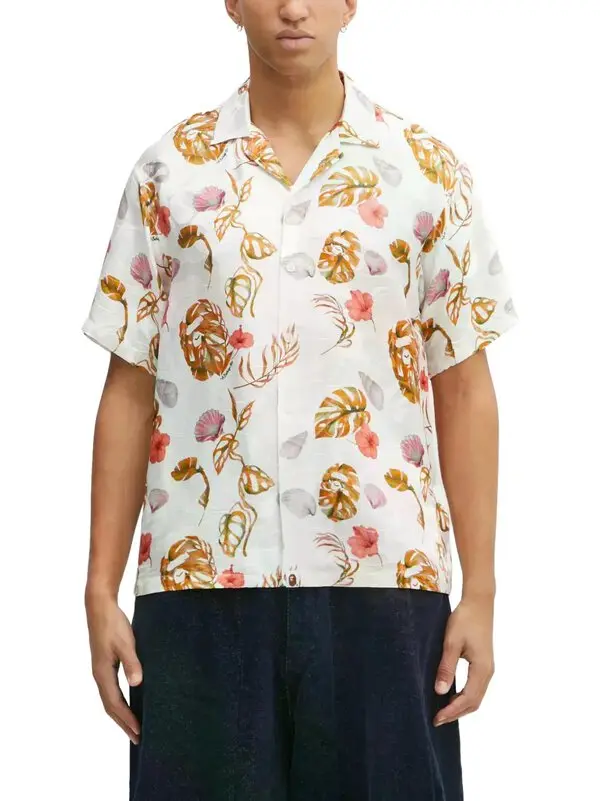A BATHING APE Floral Short-sleeve Shirt - White