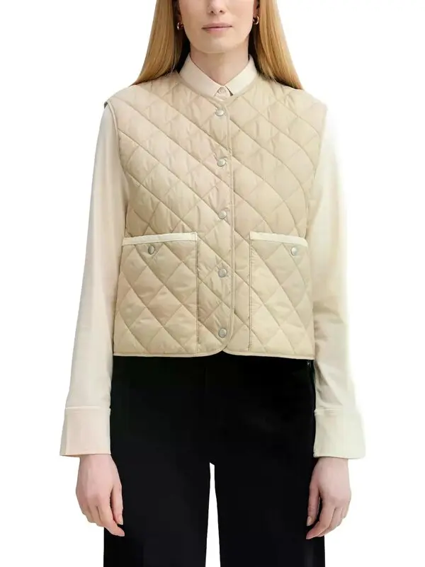 Marc O'polo Quilted Buttoned Gilet - Neutrals