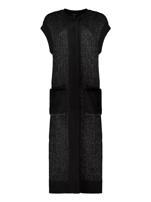Herno Sleeveless Cardigan - Black