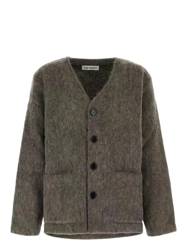 Our Legacy Hairy Texture Cardigan - Grey