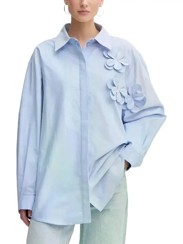 Stine Goya Flower Appliqué Shirt - Blue