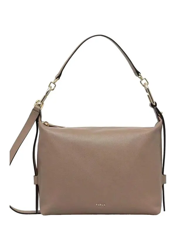 Furla Leather Hobo Crossbody Bag - Neutrals