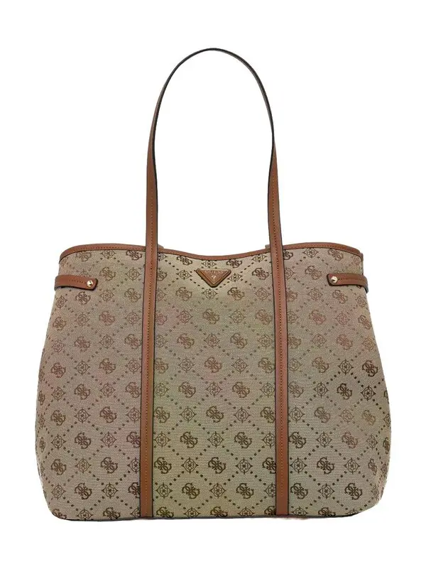 Guess Logo Peony Tote Bag - Neutrals