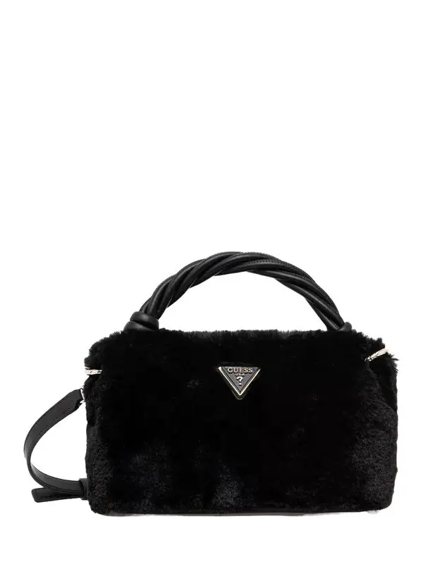 Guess Faux-fur Tote Bag - Black