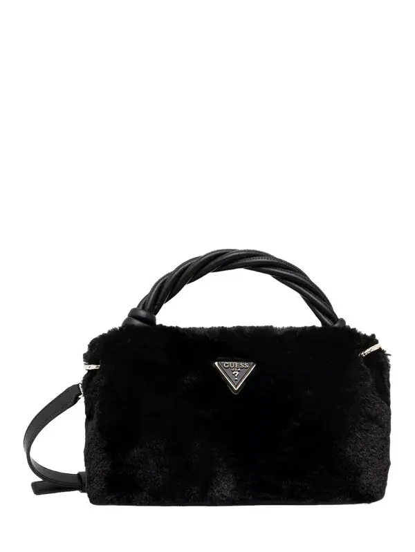 Guess Faux-fur Tote Bag - Black