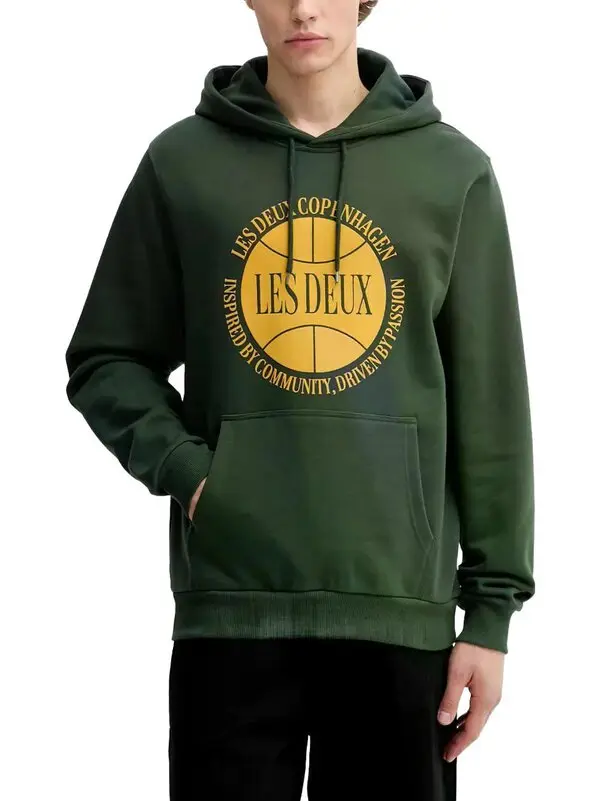 LES DEUX Basketball Graphic Hoodie - Green
