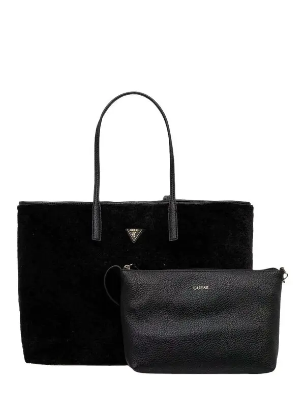 Guess Logo-plaque Tote Bag - Black