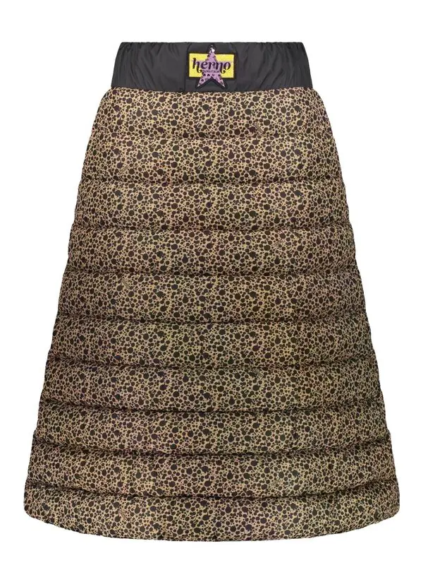 Herno Padded Printed Skirt - Brown