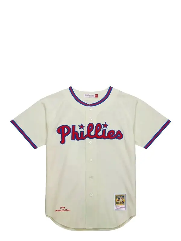 Mitchell & Ness Mlb Phillies 1948 Richie Ashburn Shirt - Neutrals