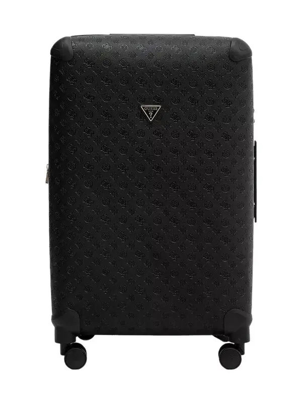Guess Embossed Logo Luggage - Black