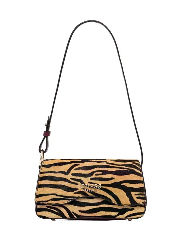Guess Zebra-print Shoulder Bag - Neutrals