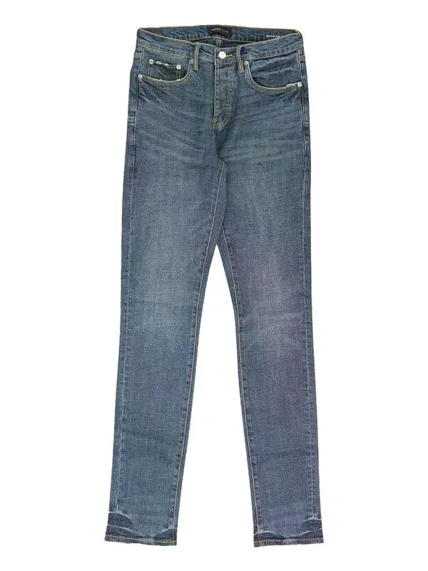 PURPLE BRAND Coated Slim-fit Jeans - Blue
