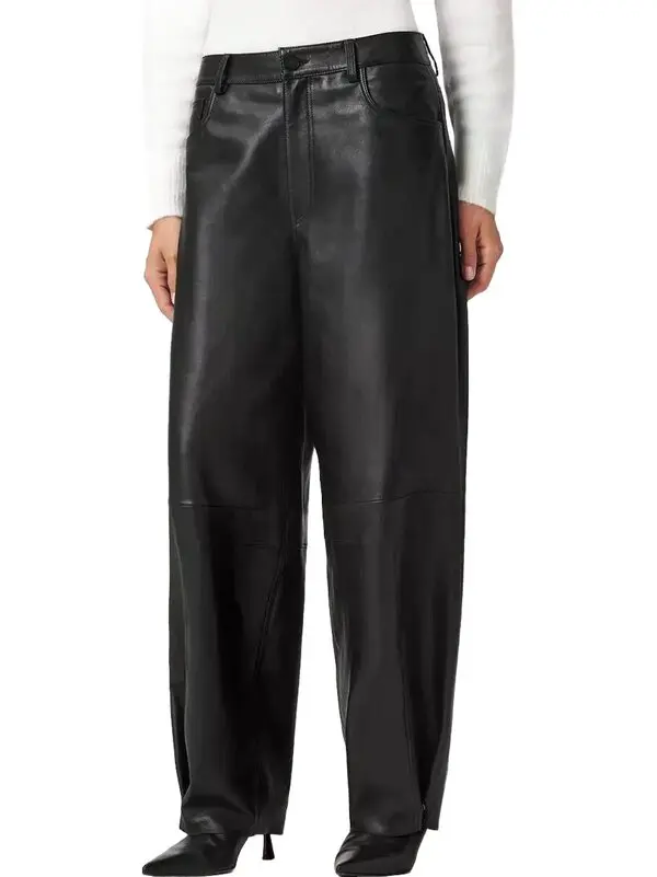 ALLSAINTS Jett Panelled Leather Trousers - Black