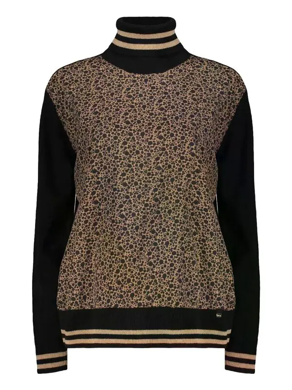 Herno Printed High-neck Sweater - Black