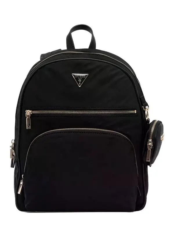 Guess Logo-plaque Backpack - Black