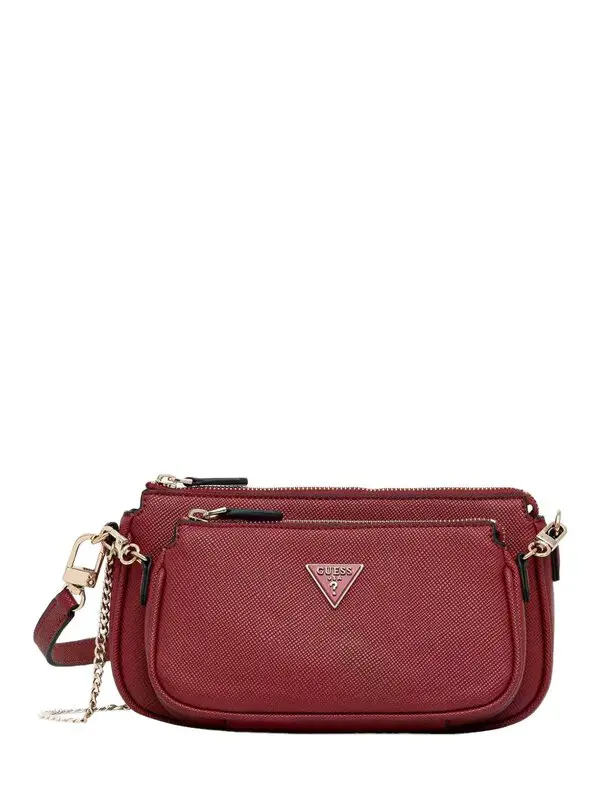 Guess Noelle Chain Satchel Crossbody Bag - Red