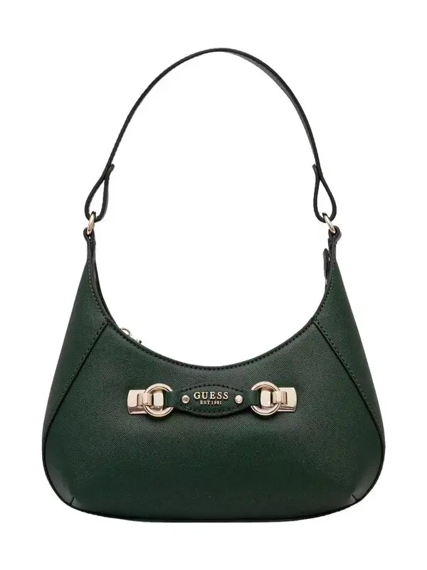 Guess Metal Trim Shoulder Bag - Green