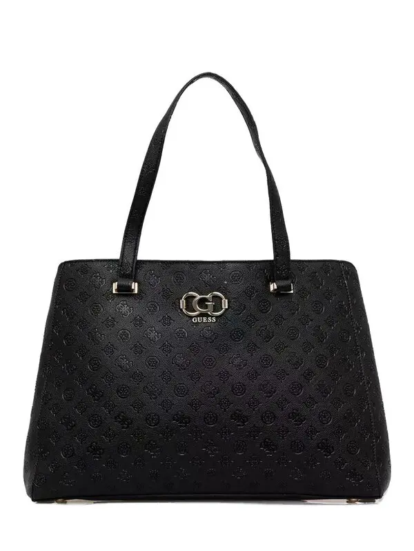 Guess Logo-plaque Tote Bag - Black