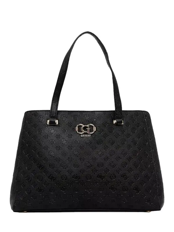 Guess Logo-plaque Tote Bag - Black