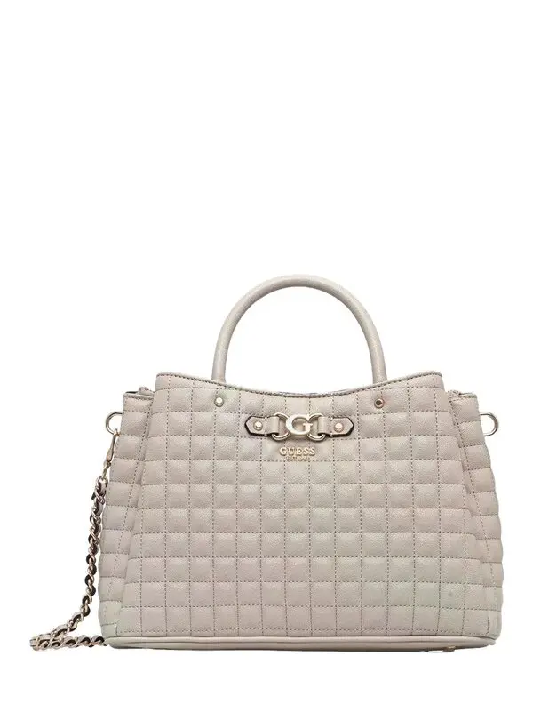 Guess Nadira Quilted Chain-strap Tote Bag - Neutrals