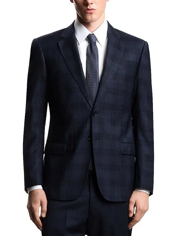 Emporio Armani Regular Fit Wool Jacket - Navy Blue