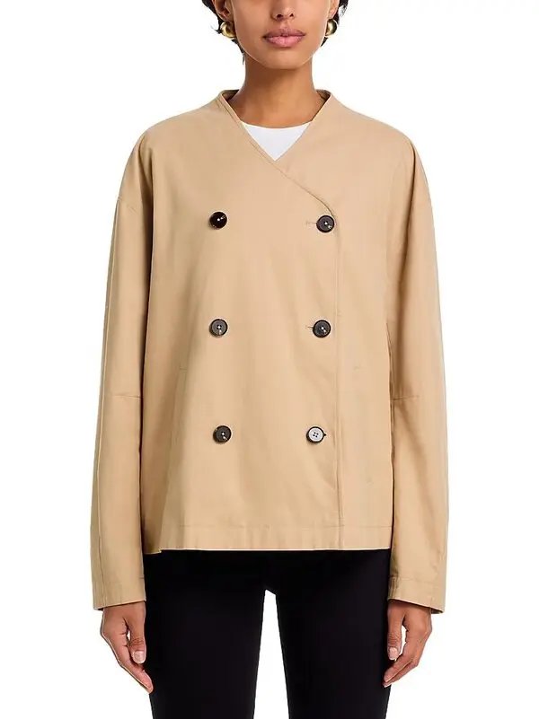 French Connection Double Breasted Trench Coat - Khaki