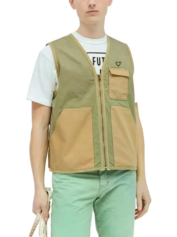 HUMAN MADE V-neck Gilet - Green