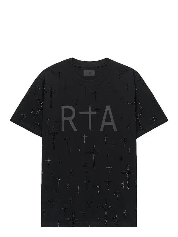 RtA Liam Black Crystal Logo Tee - Black Crystal Rta