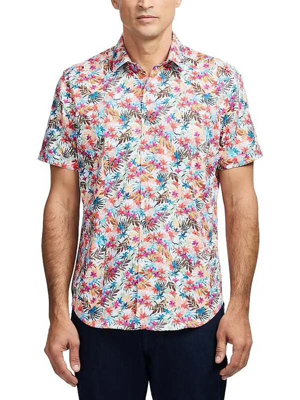 Robert Graham Floral Short Sleeve Woven Shirt - Multi
