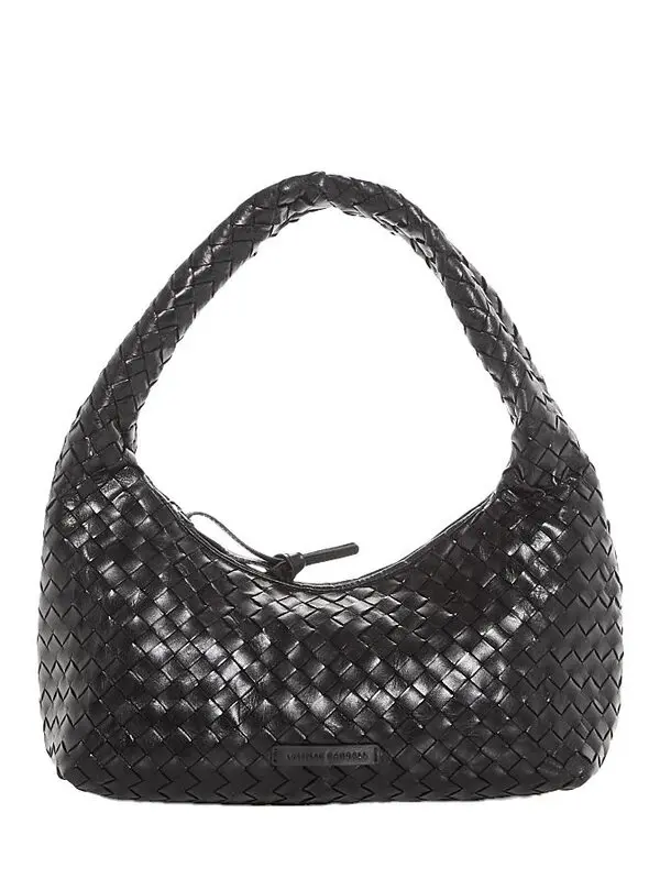 LOEFFLER RANDALL Mercer Woven Leather Shoulder Bag - Black