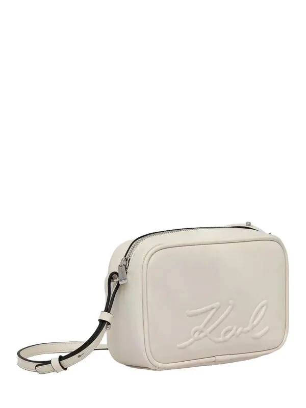 Karl Lagerfeld Embossed-logo Crossbody Bag - Neutrals