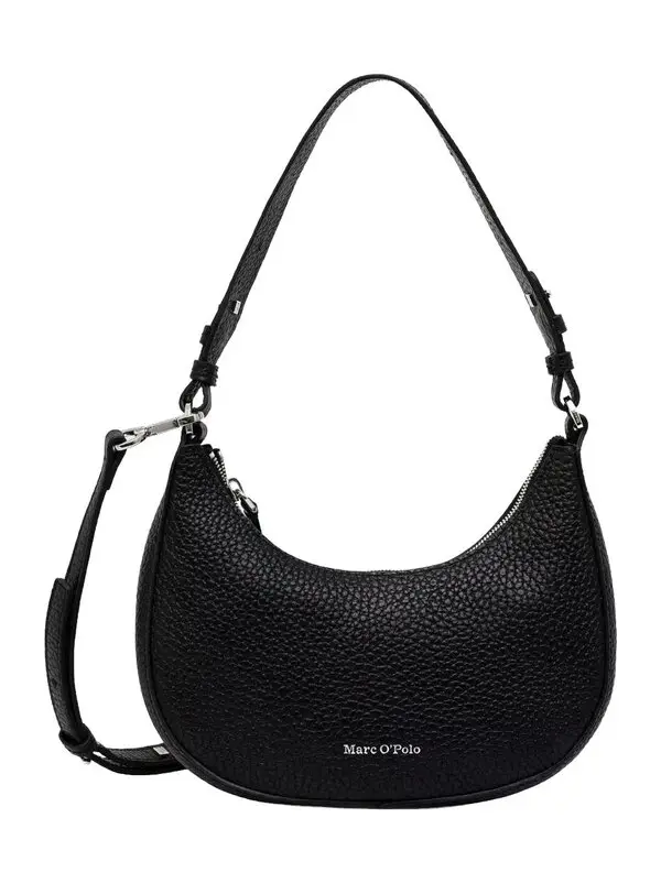 Marc O'polo Grained-leather Shoulder Bag - Black