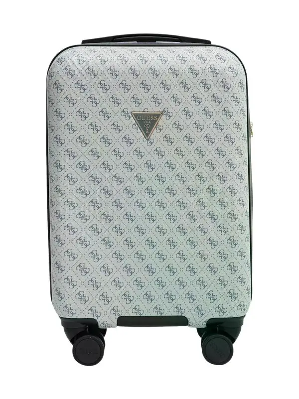 Guess Logo-patterned Suitcase - Neutrals