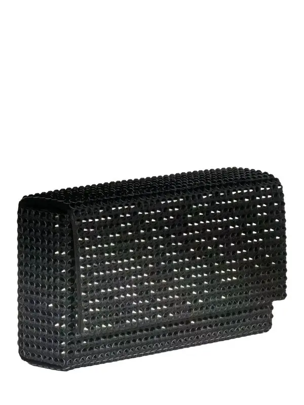 Amina Muaddi Embellished Clutch Bag - Black