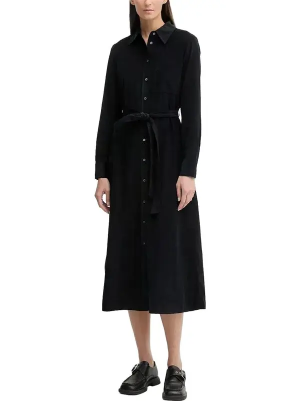 Marc O'polo Belted Collared Midi Dress - Blue
