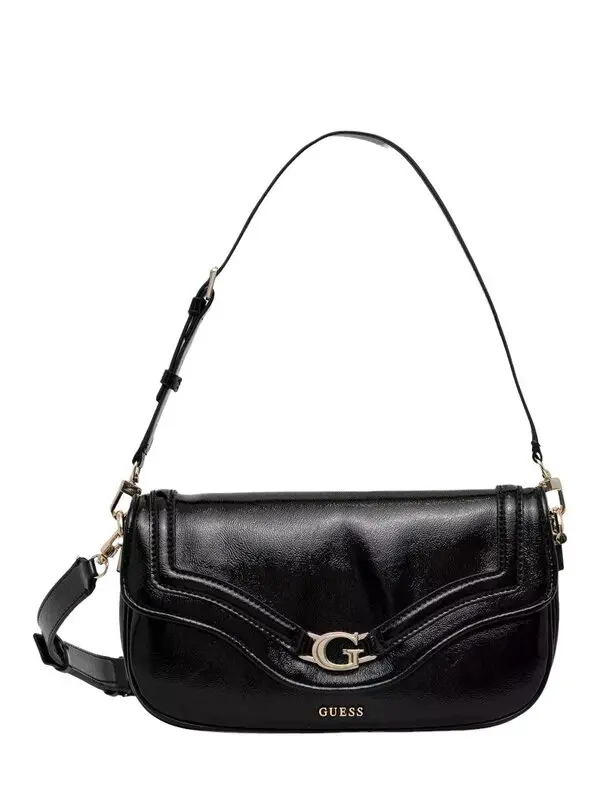 Guess Logo-detail Shoulder Bag - Black