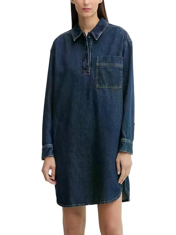 Marc O'polo Collar Pocket Mini Dress - Blue