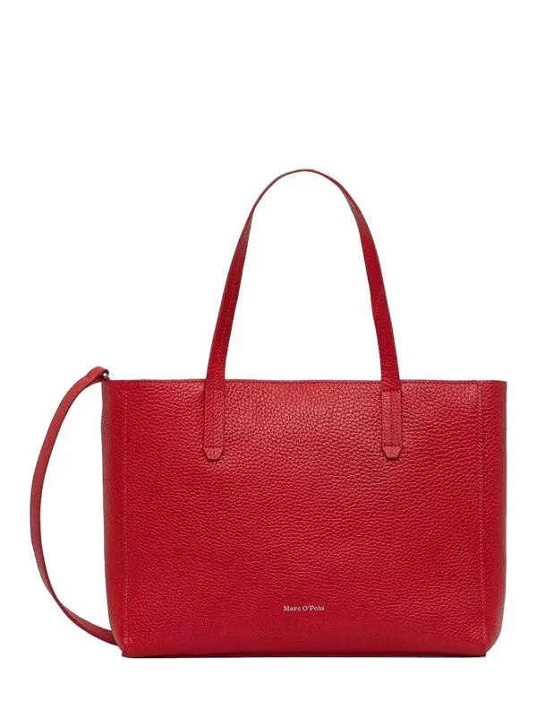 Marc O'polo Grained Leather Tote Bag - Red