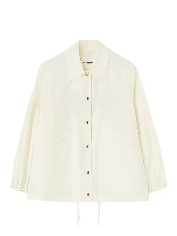 JIL SANDER Printed Cotton Jacket - Cream