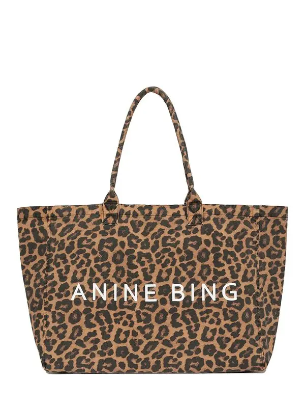 ANINE BING Leo Canvas Tote - Leopard