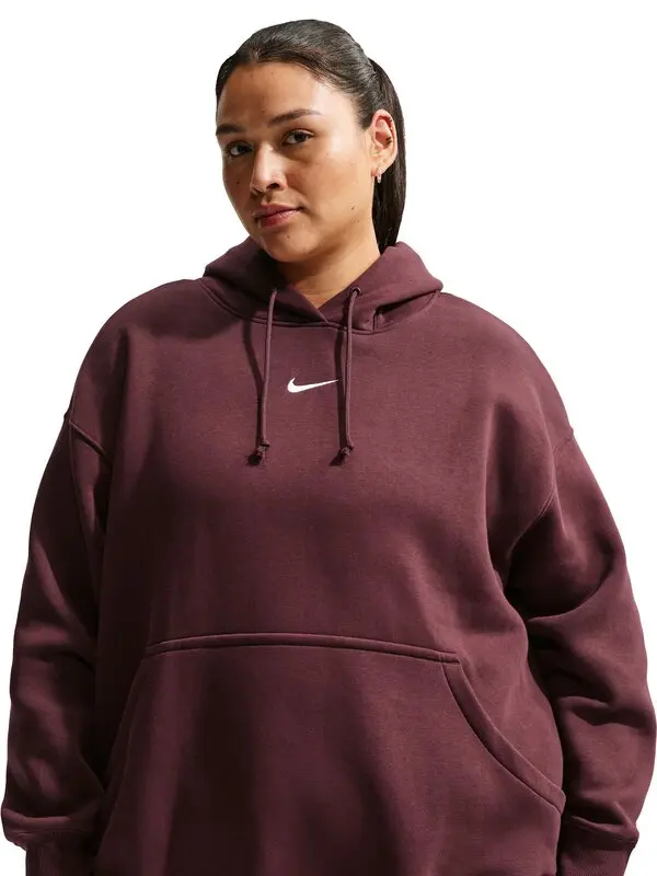 Nike Sportswear Phoenix Fleece Oversized Pullover Hoodie - Red